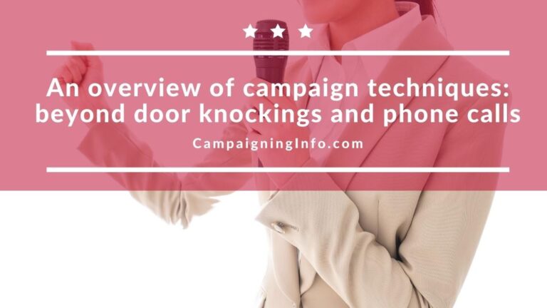 An overview of campaign techniques: beyond door knockings and phone ...